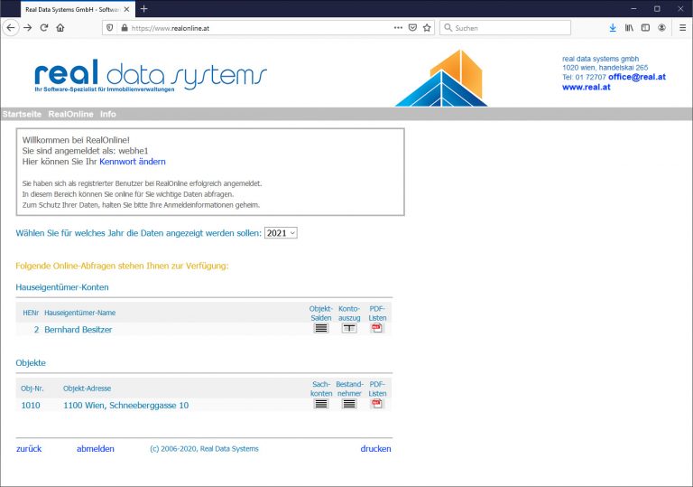 REAL Online - Real Data Systems - Software